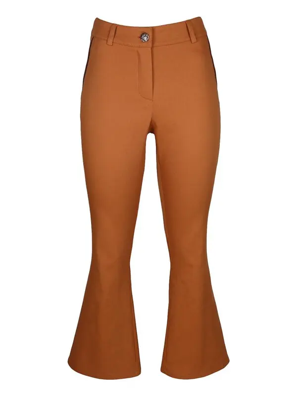 LALIPOP DESIGN Cropped Flared Trousers - Black