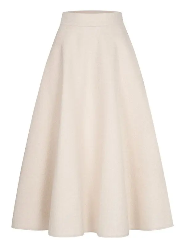 MARIANNA DÉRI Bouclé Maxi Circle Skirt - White