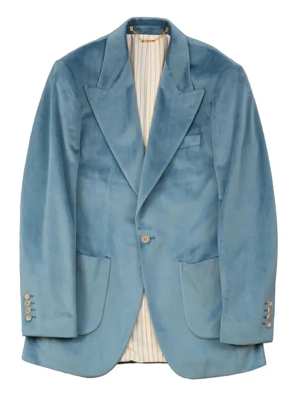 GRESHAM BLAKE Velvet Jacket - Blue