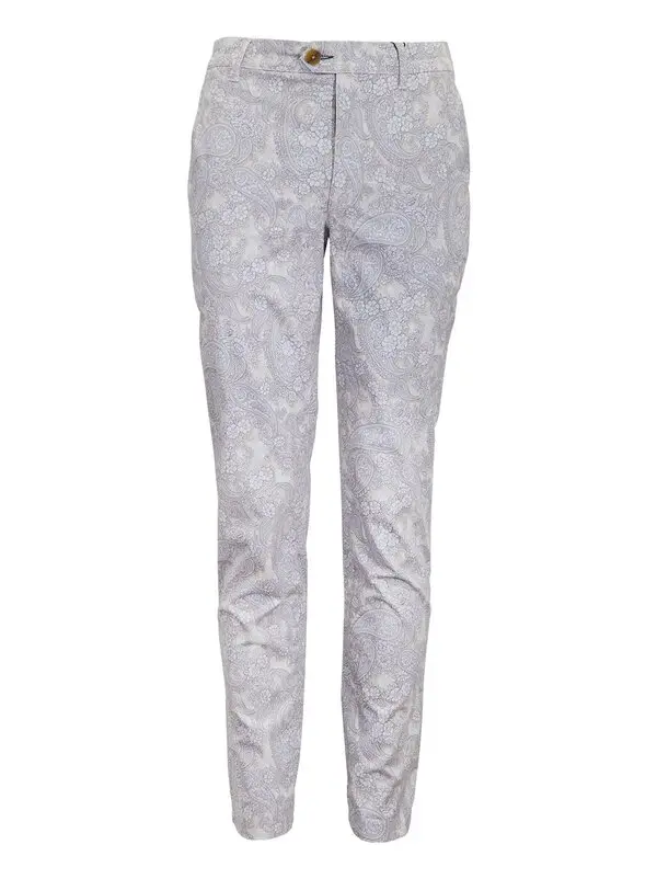 LORDS OF HARLECH Neutrals Jack Paisley Romance Pant Ivory - White