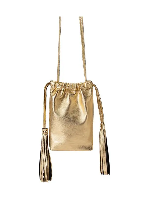 JUAN-JO Small Leather Evening Pouch - Gold