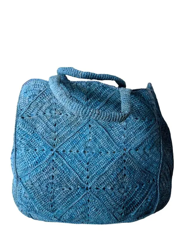 ZANATANY CONCEPTS Nico Raffia Tote Bag - Blue