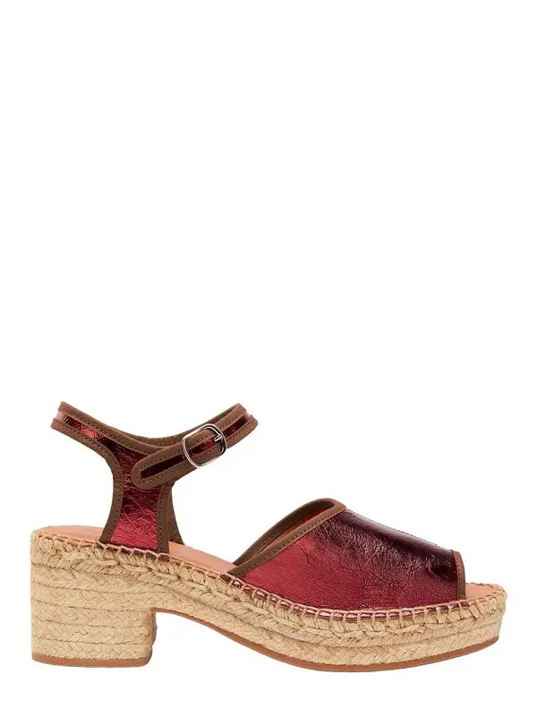 NAGUISA Var Espadrille Platform Sandals - Red