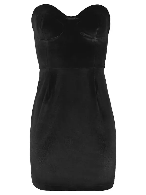 FOREVER YOUNG THE LABEL Kayla Mini Velvet Dress - Black