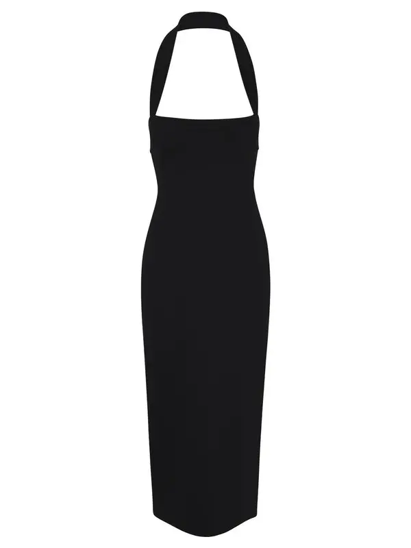 DELFI COLLECTIVE Lory Halterneck Midi Dress - Black