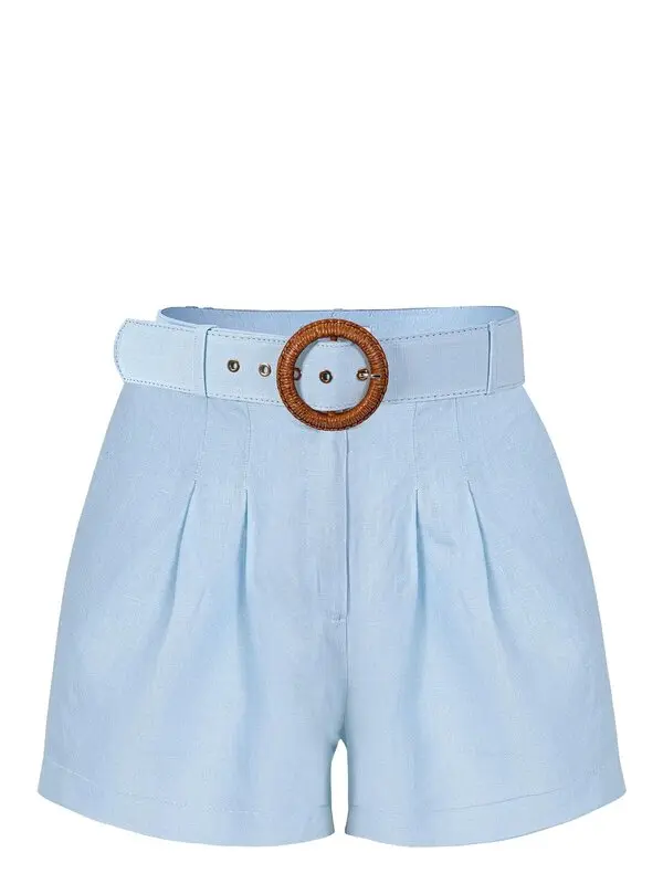 MONLICIA Reve Linen Shorts - Blue