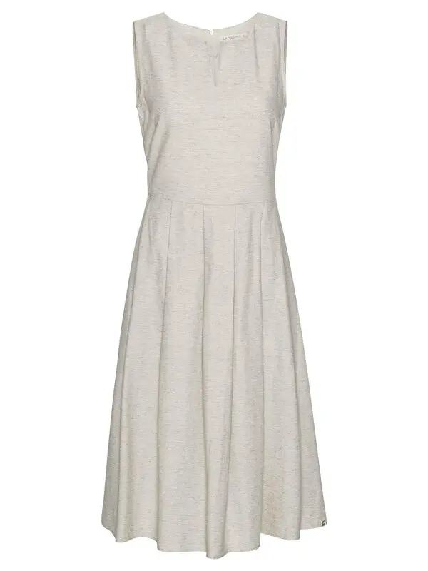 GROBUND Christiane Organic Cotton-linen Blend Dress - White