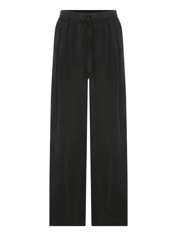 JE TE VEUX Cupro Trousers - Black