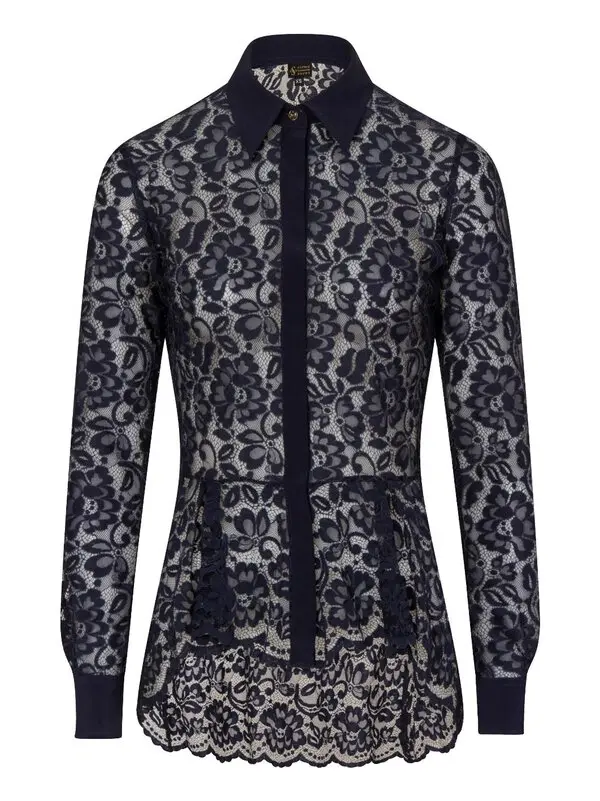 SOPHIE CAMERON DAVIES Lace Shirt - Blue