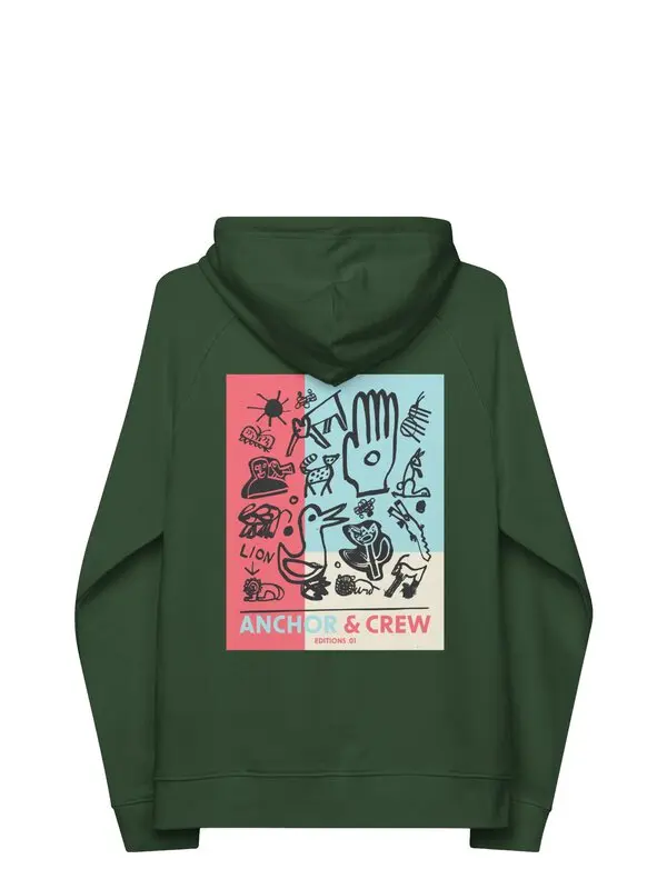 ANCHOR & CREW Moon Safari Editions Organic Cotton Hoodie - Green