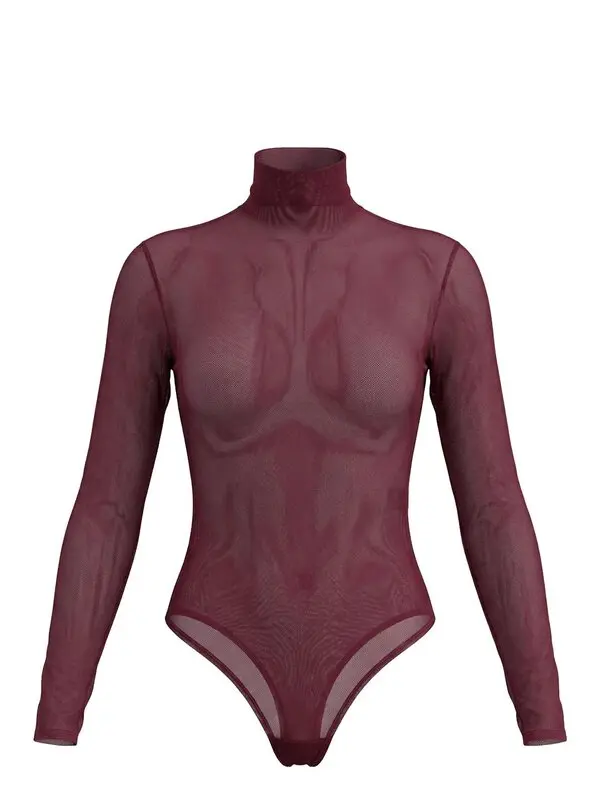 L2R THE LABEL Double Skin Bodysuit - Red