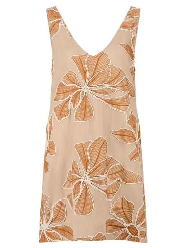 TRAFFIC PEOPLE Grace & Maude Valerie Mini Dress - Brown/orange
