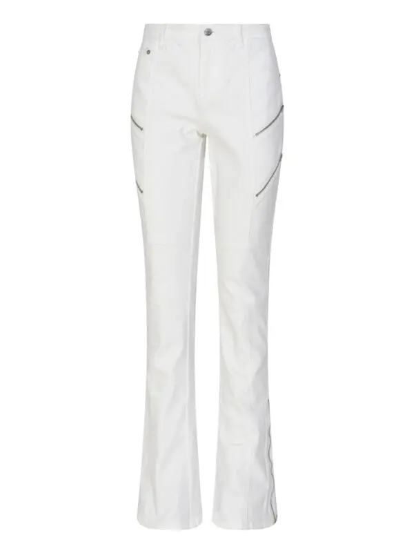 CIRCULAR PATH Zelda Zipper Jean - White