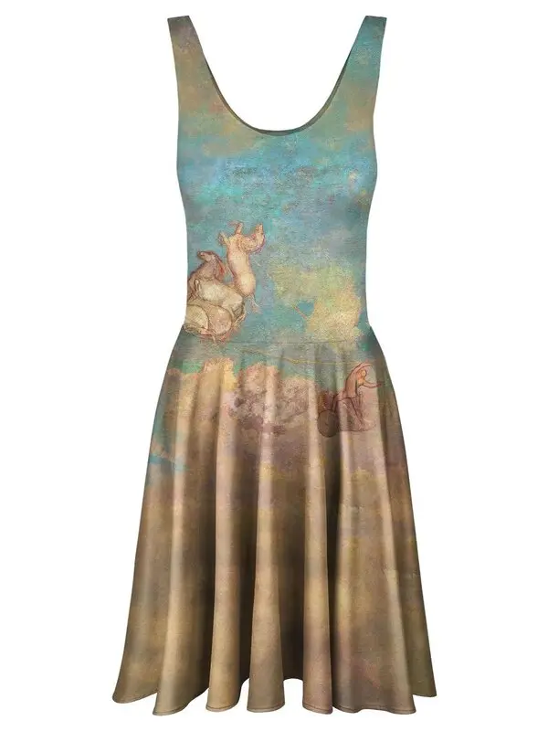 ALOHA FROM DEER The Chariot Of Apollo Circle Dress - Brown/blue