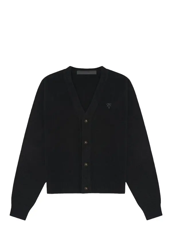 PLACE OF ËLMS Nero Cardigan Sweater - Black