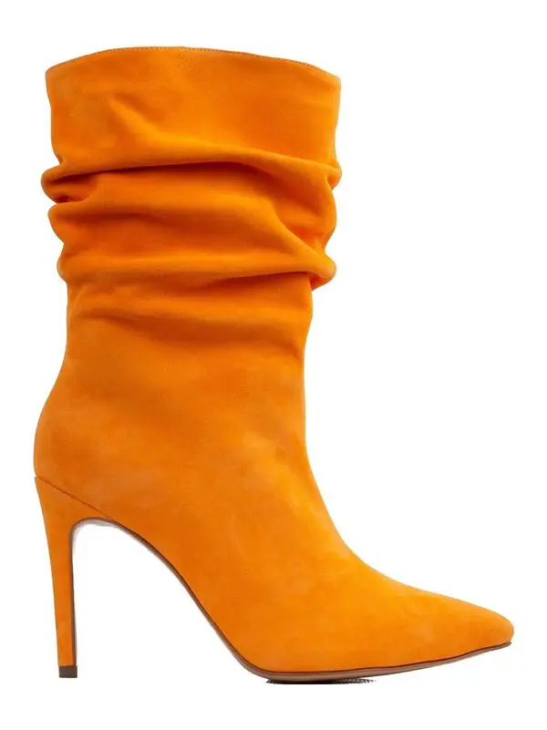 GINISSIMA Suede Leather Boots - Orange