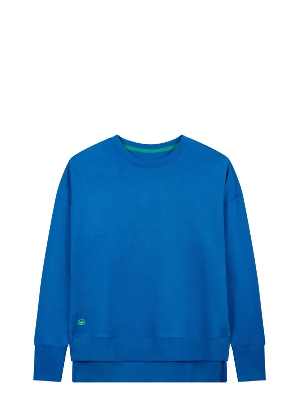 LOUNGERS Longline Sweatshirt - Blue