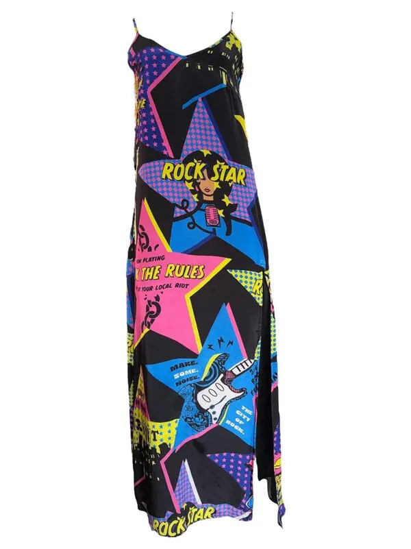 ANY OLD IRON On Tour Printed Maxi Dress - Black