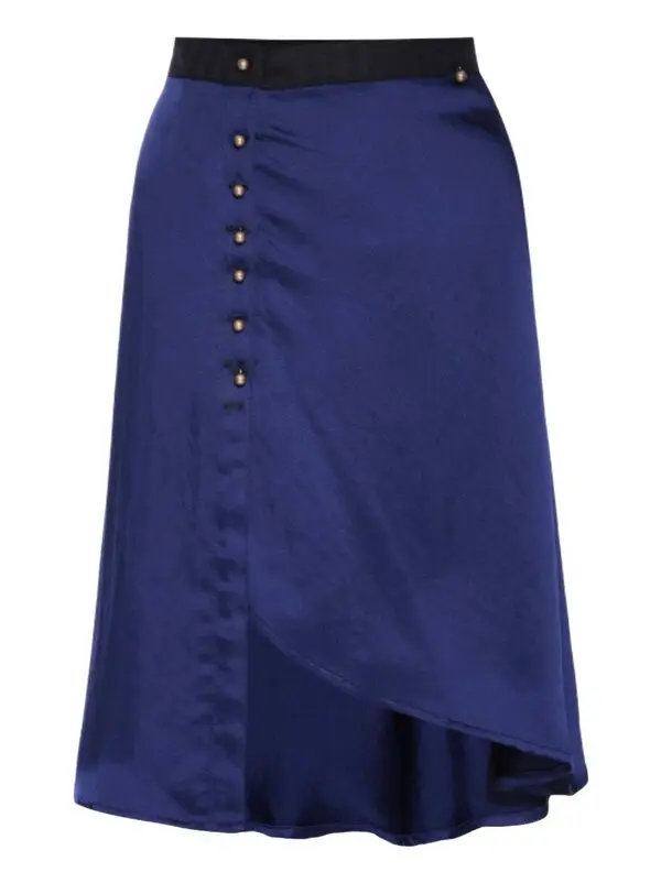 LAHIVE Sabine Button Down Skirt - Blue