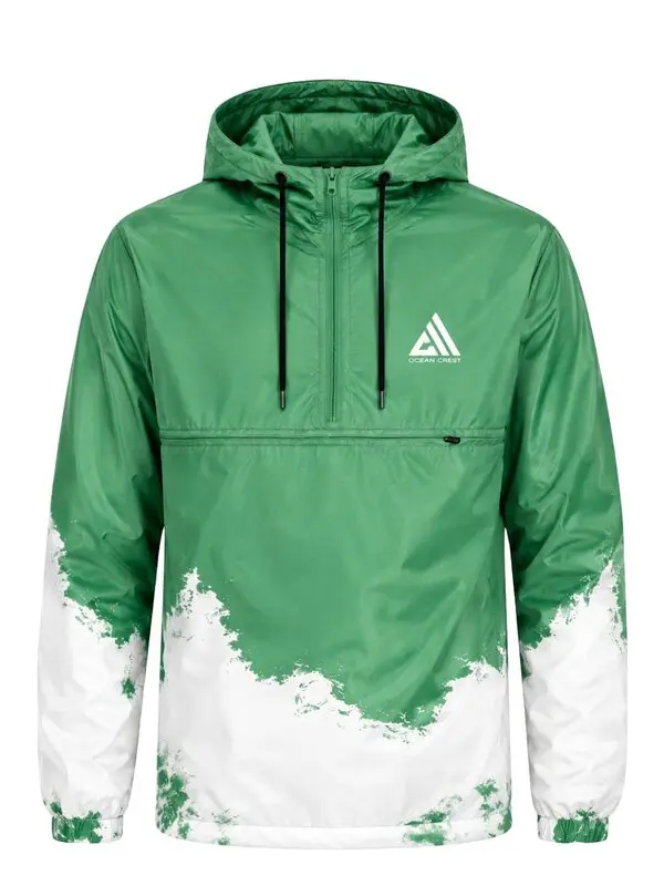 CHIC URBAN Ocean Crest Anorak Forest Hoodie - Green