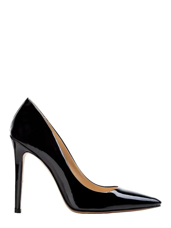 GINISSIMA Alice Stiletto Patent Leather Pumps - Black