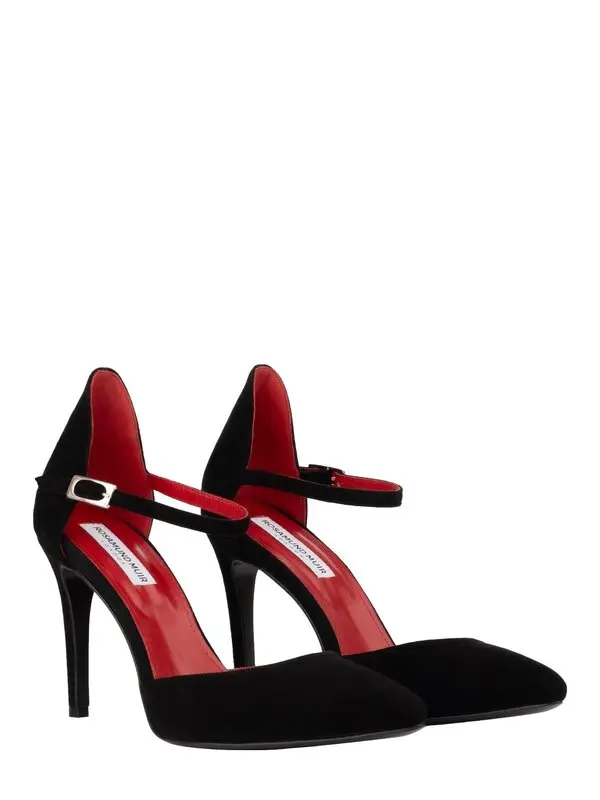 ROSAMUND MUIR LONDON Lumina Suede Heels - Black