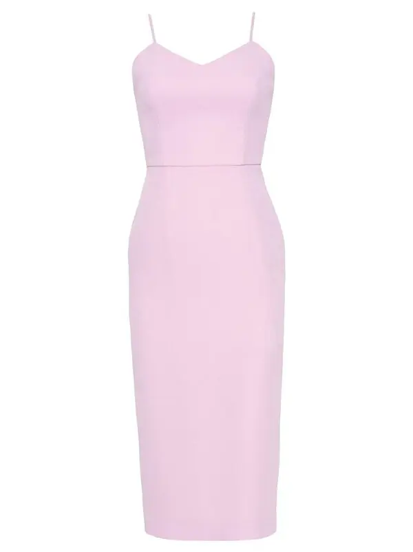 NOMI FAME Onda Dusy Rose Crepe Midi Dress - Pink