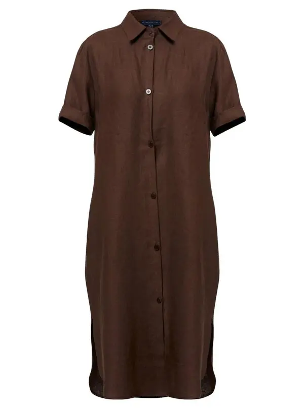 HELEN MCALINDEN Bella Shirt Dress - Brown