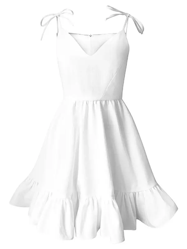 KATHY C VANG Bella Mini Dress - White