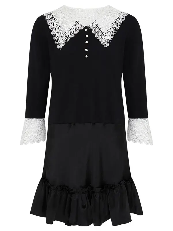 LISA THE LABEL Le Jardin Maid Dress - Black/white