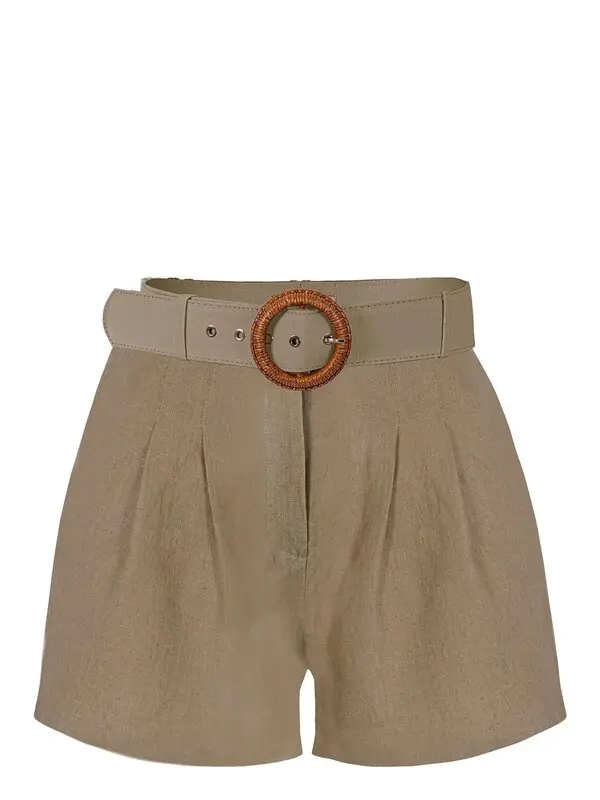 MONLICIA Reve Linen Short - Brown