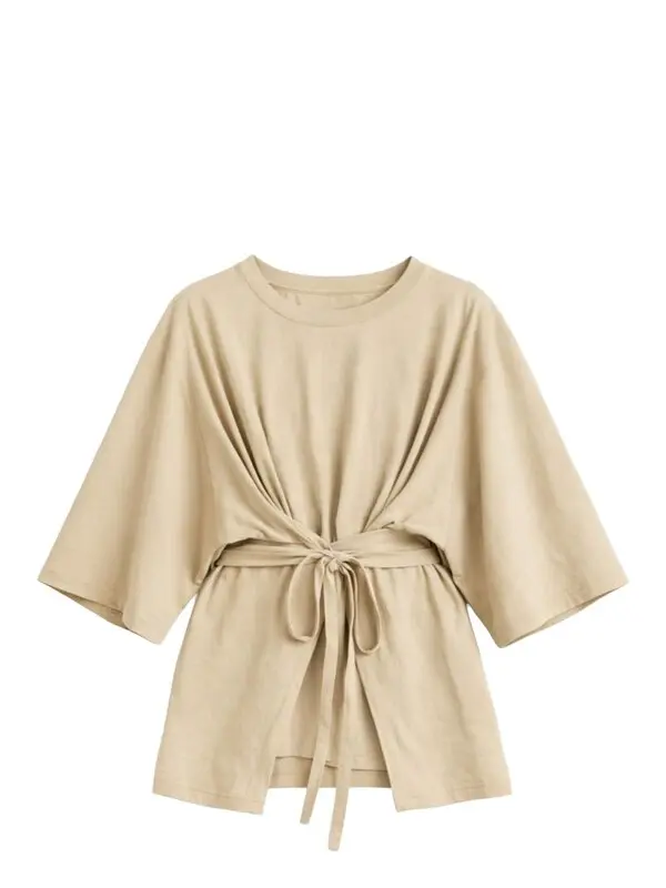 LOU&UP (FORMERLY LOUP CLOTHING) Wrap Tie Tee - Brown