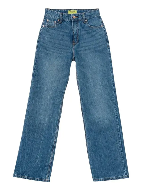 DIN & DEEN Loose Fit Artisanal Denim Jeans - Blue
