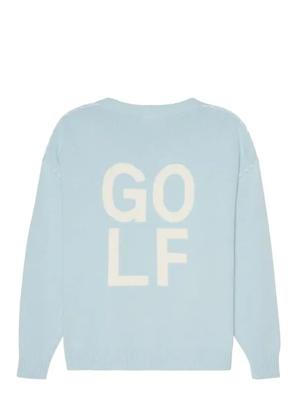 ELLSWORTH + IVEY Riley Crewneck Sweater Golf Stacked - Blue