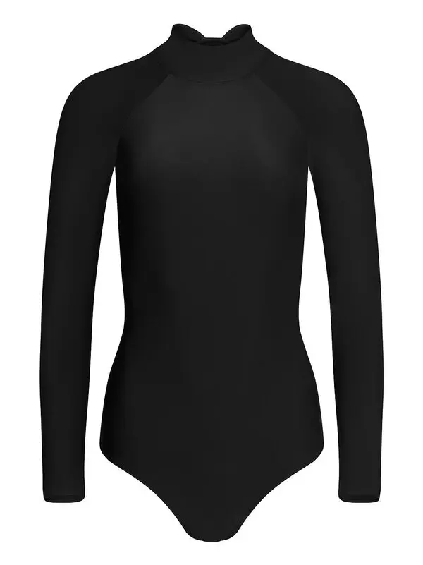 PAOLA AMADOR High-neck Bodysuit - Black