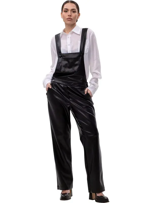 MAISON BOGOMIL Faux Leather Overall - Black