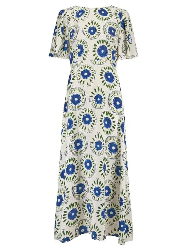 TRAFFIC PEOPLE Rene Printed Maxi Dress - Blue/green/white