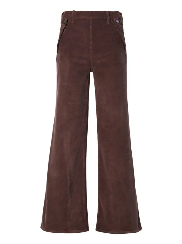 NOEND Dina High-waisted Wide Leg Corduroy - Brown
