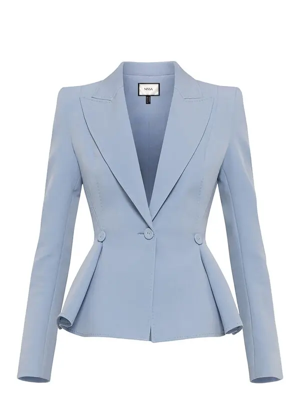 NISSA Single-breasted Blazer - Blue