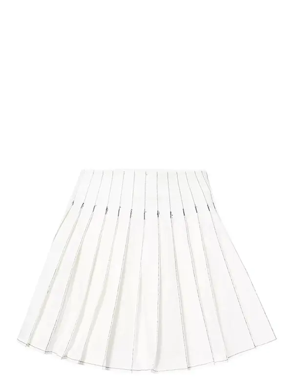 AMY LYNN Pleated Mini Skirt - White