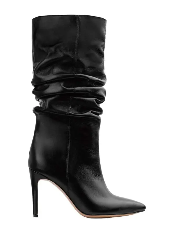 GINISSIMA Leather Eva Boots - Black