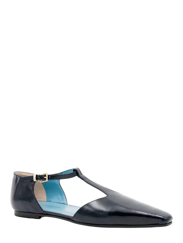 VALENTINA RANGONI Grandine T-strap Flats - Blue