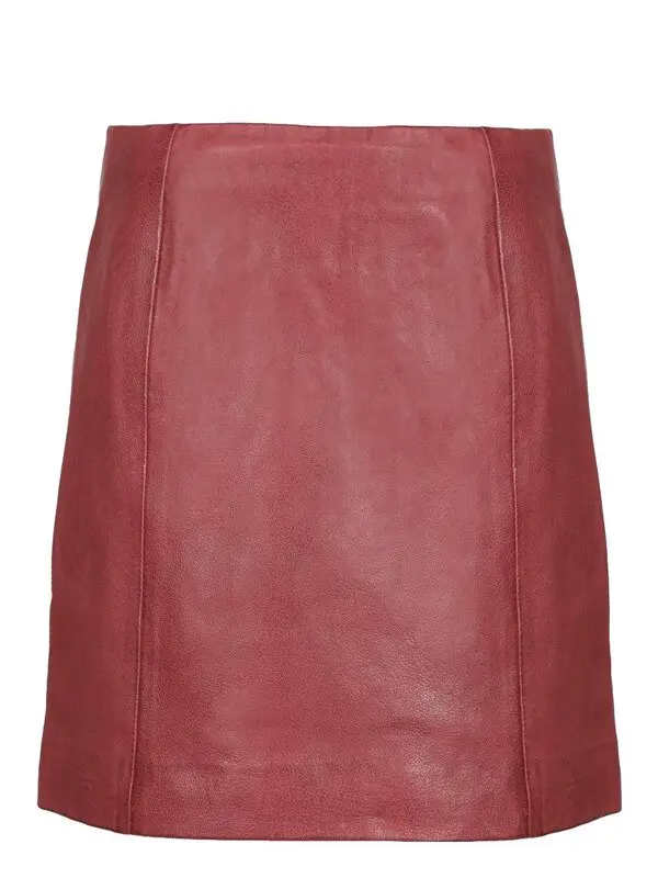 FREAKY NATION Leather Mini Skirt - Red