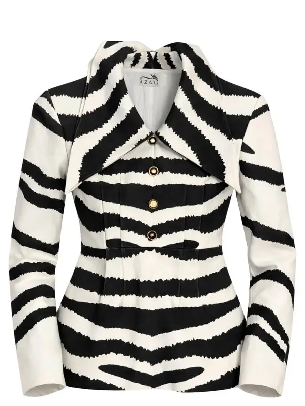 AZALI Zebra Fira Mini Dress - Black