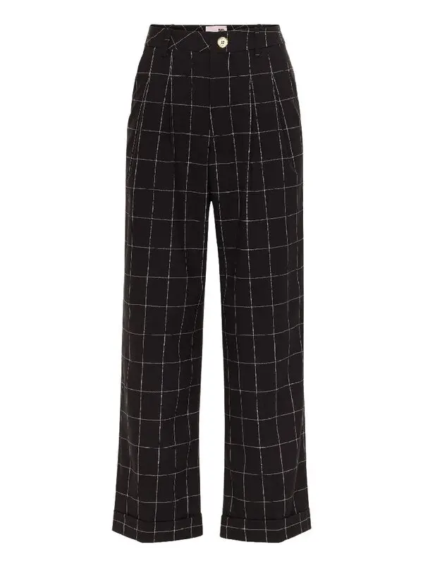 COME ON Winston Tartan Trousers - Black
