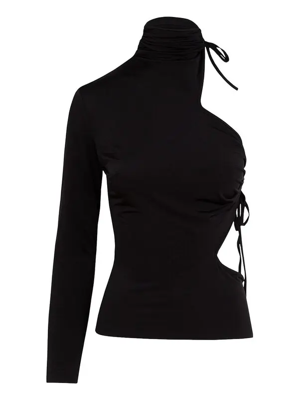 THE MOLC Molly One-shoulder Top - Black