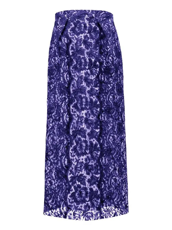 L2R THE LABEL Lace Draped Skirt - Purple