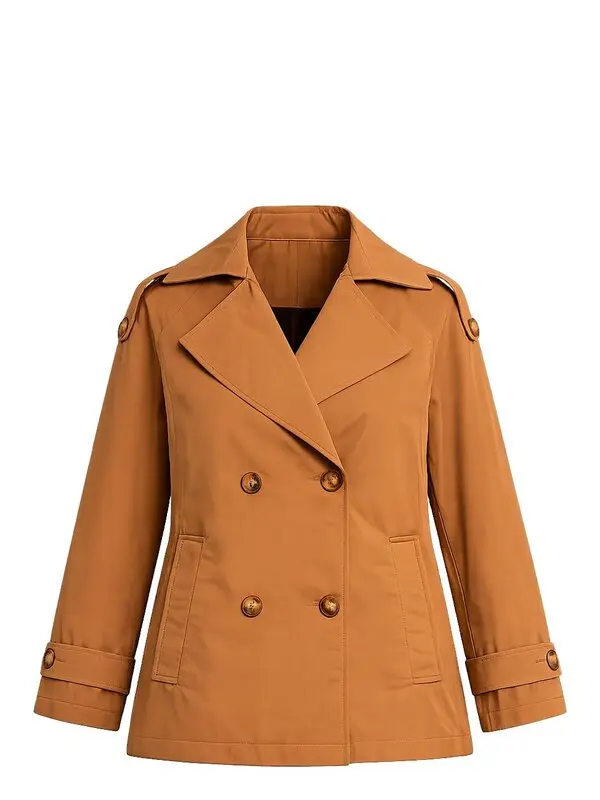 TANTRA SPAIN SL Quilted Double-breasted Trench Coat - Beige