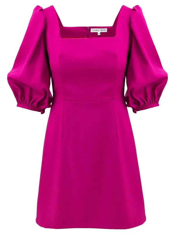 NORIA ANIS Kiara Puff-sleeve Mini Dress - Pink