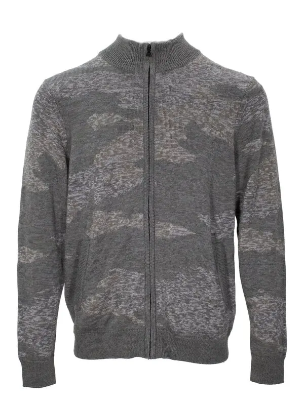 LORDS OF HARLECH Carlo Moss Camo Sweater - Green